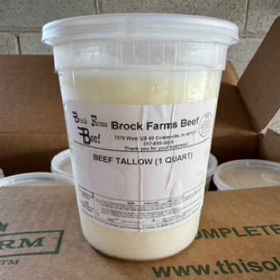 Rended Beef Tallow - 1 Quart Container – Brock Farms Freezer Beef